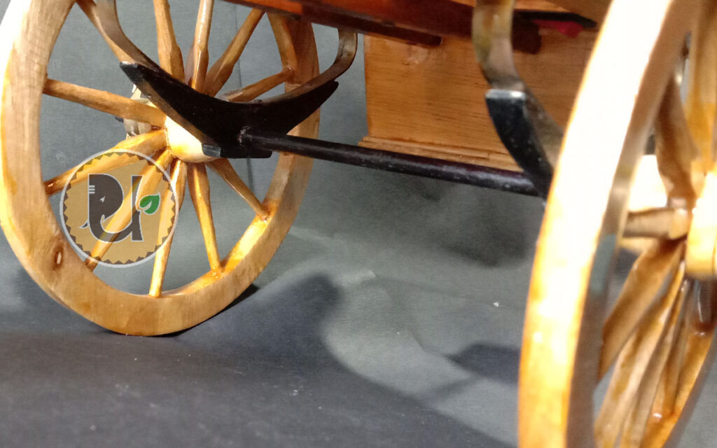Miniature Wooden Passenger Bullock Cart. with Lighting Vil Vandi