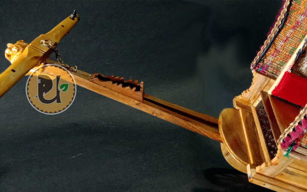 Miniature Wooden Passenger Bullock Cart. with Lighting Vil Vandi