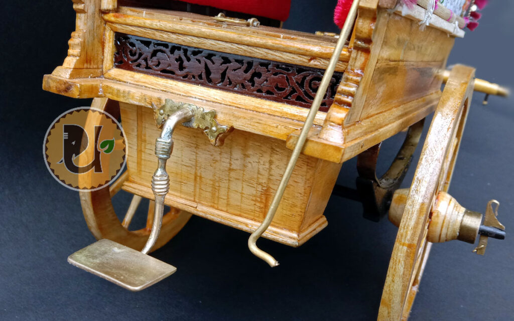 Miniature Wooden Passenger Bullock Cart. with Lighting Vil Vandi