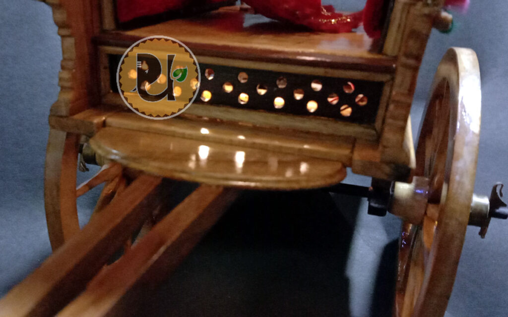 Miniature Wooden Passenger Bullock Cart. with Lighting Vil Vandi