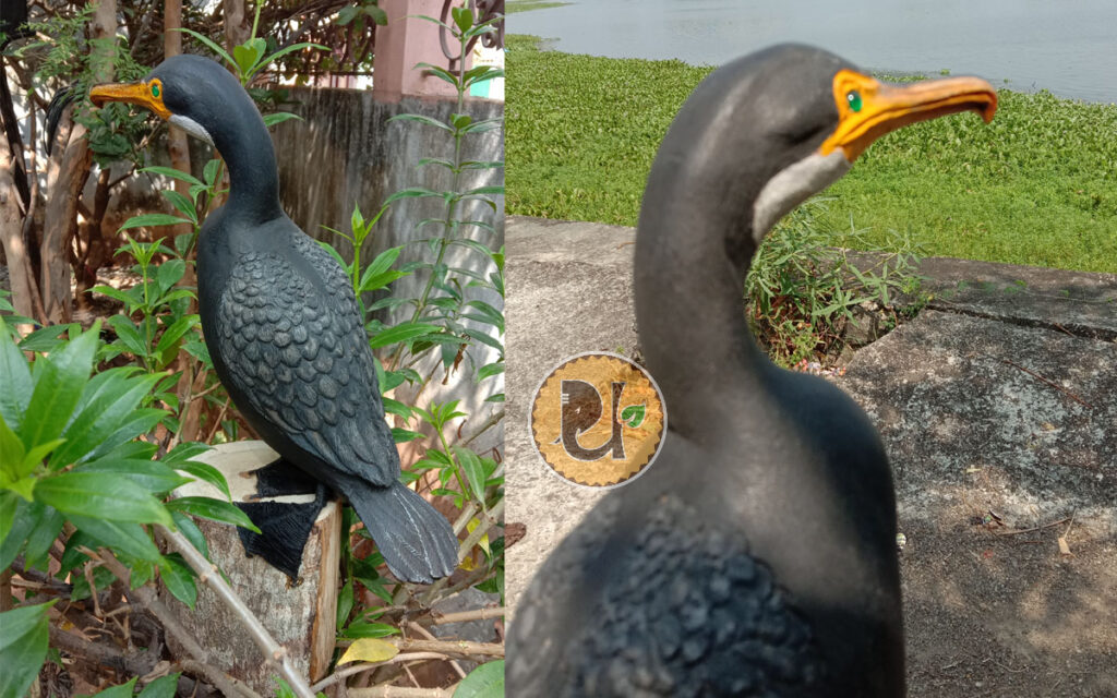 Cormorant,Hand Carved Wooden Bird -Real-High Look - Udhaya Toys