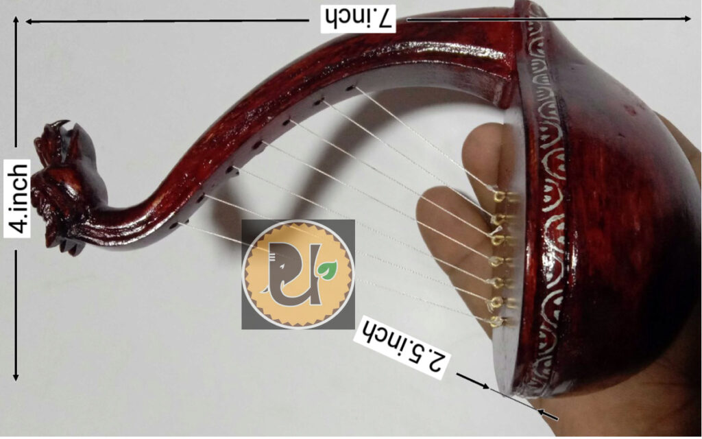 Miniature Wooden Yaazh.8th Century Musical instrumentsJ