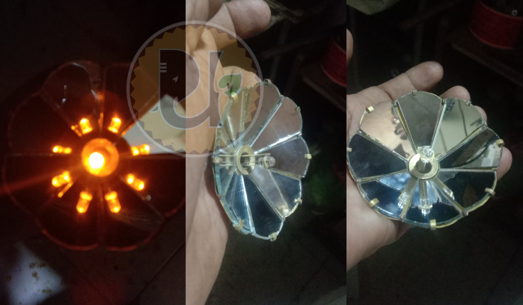 Miniature Home Pooja Room Mirror Lamp in Behind - Udhaya Toys